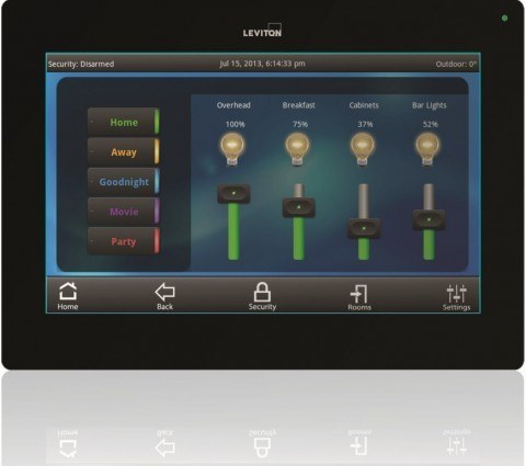 Lighting controls are easy and stylish with a Leviton wall tablet » S.H ...